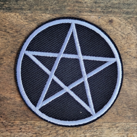 Accessories | 313 Pentagram Witch Occult Gothic Embroidered Iron On Patch | Poshmark